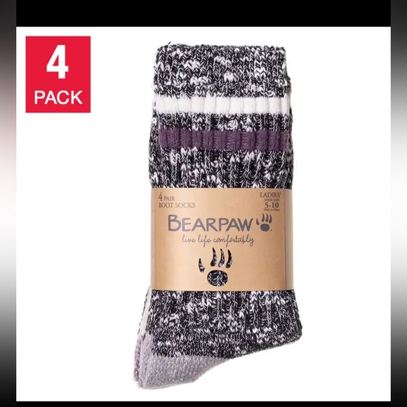 BearPaw | Accessories | Bearpaw Ladies Boot Sock 4 Pair | Poshmark
